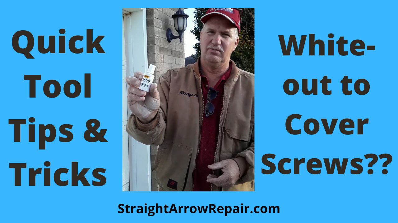 Easy Way To Cover Screws on White - Straight Arrow Repair